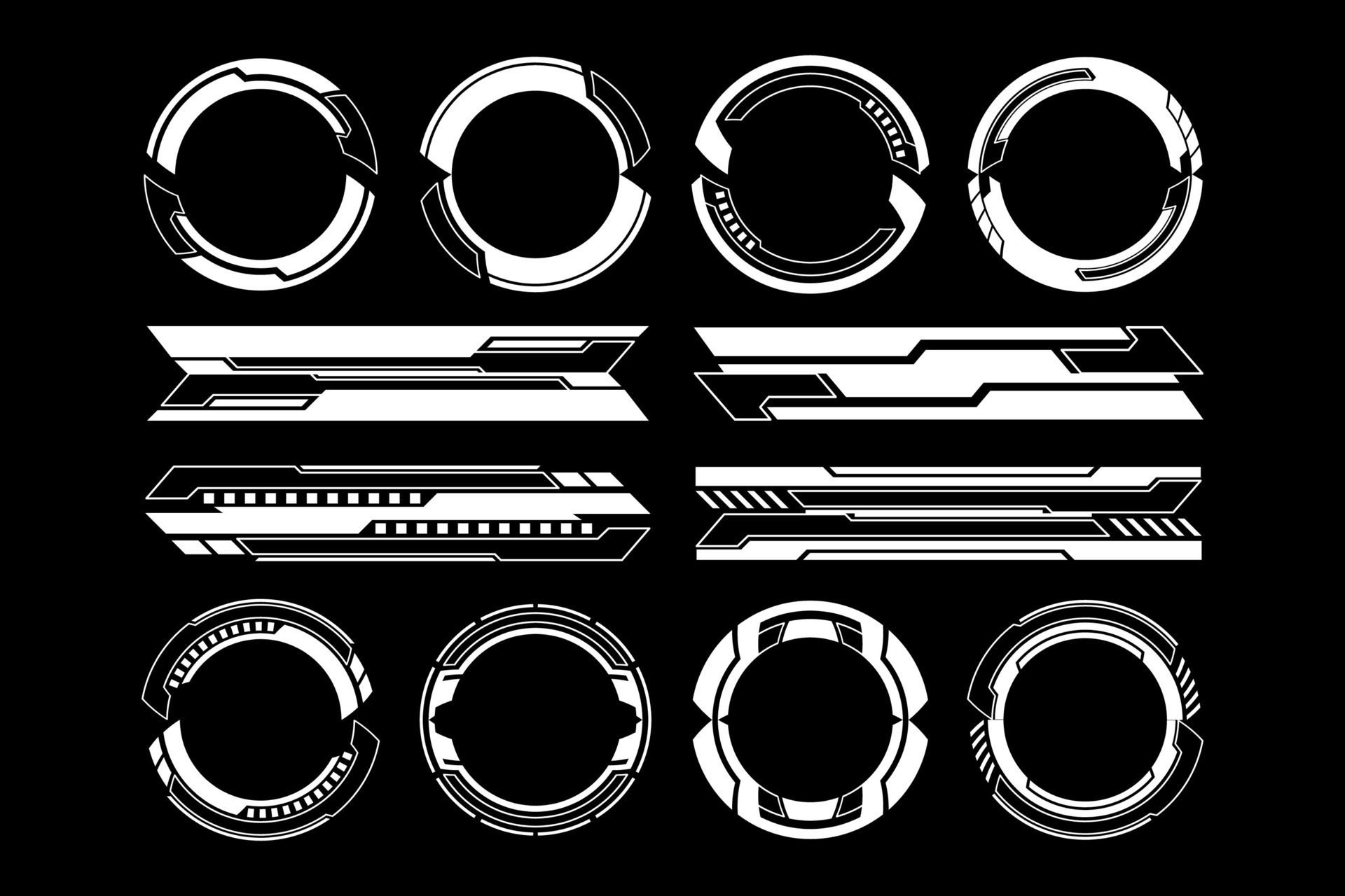 Futuristic Circular HUD Elements Sci fi User Interface 49681515 Vector ... Futuristic Circular HUD Elements Sci fi User Interface 49681515 Vector ...