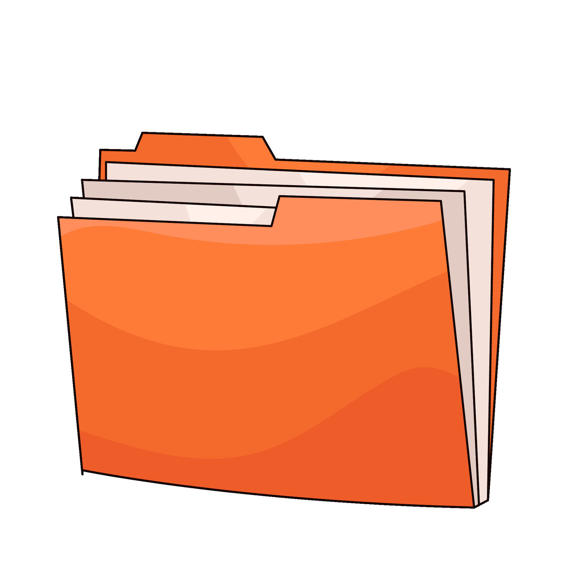 Orange File Folders Illustration 49687680 Vector Art At Vecteezy