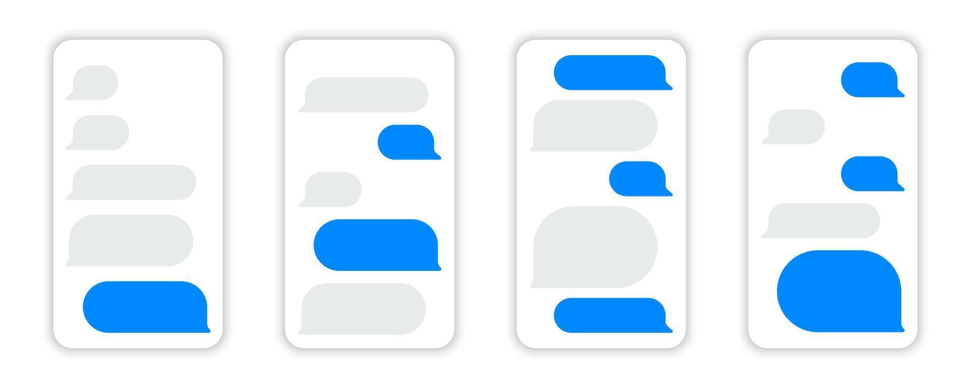 Online chatting. Message smartphone template. Message bubbles chat on ... Online chatting. Message smartphone template. Message bubbles chat on ...