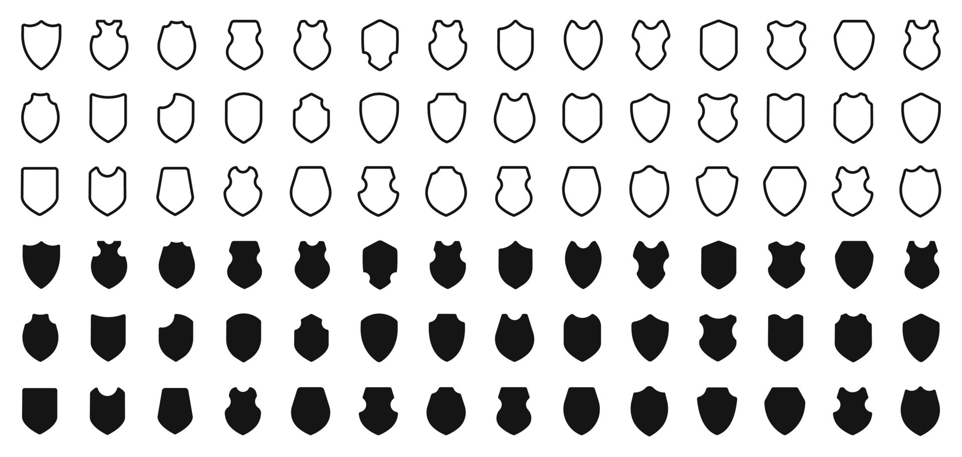 Shield icons set. Security shield icons. Protect shield vectors. Safety ... Shield icons set. Security shield icons. Protect shield vectors. Safety ...