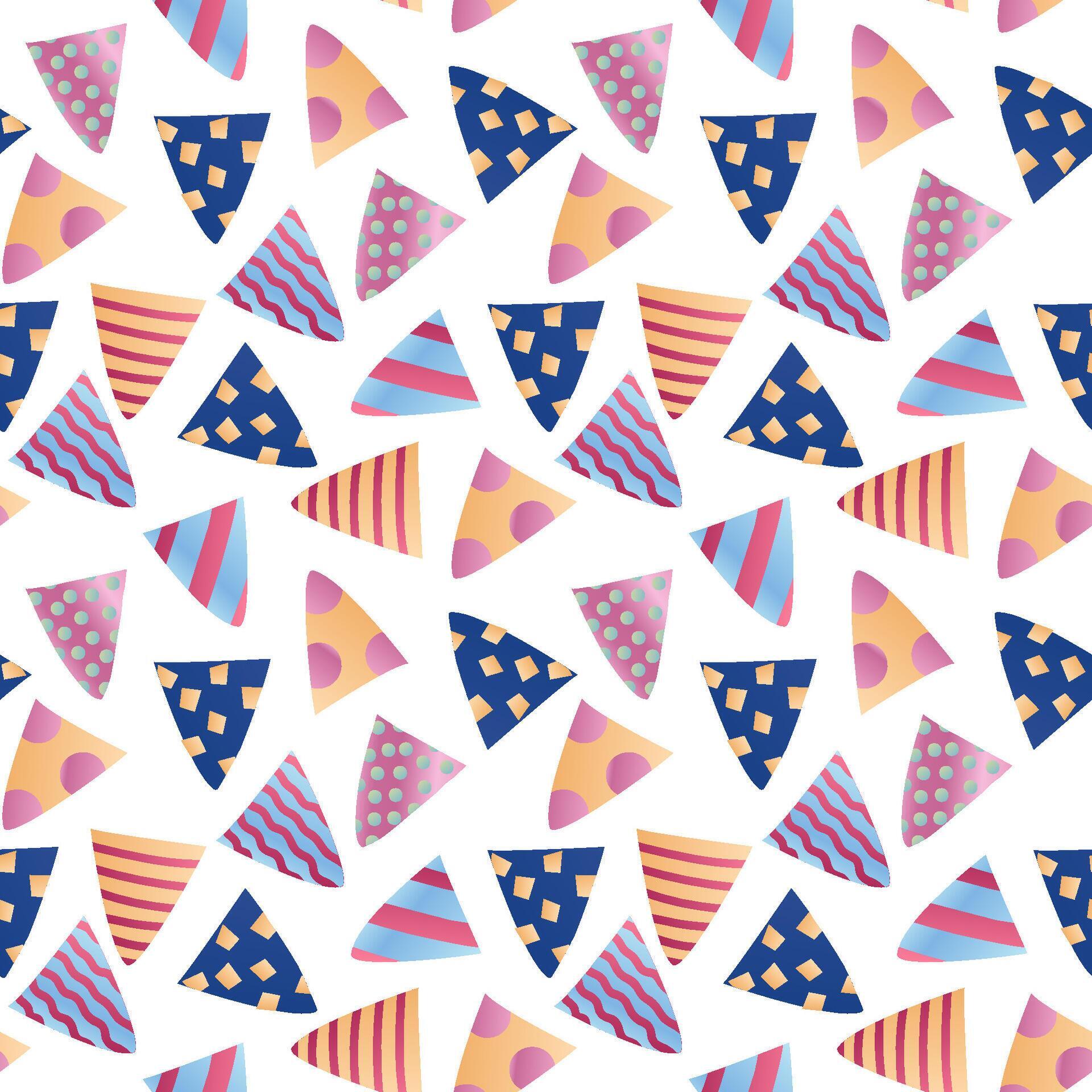 Vibrant abstract triangular pattern with intricate designs, perfect for ...