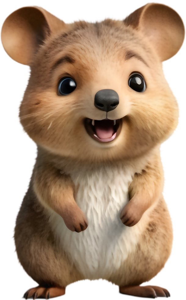 Quokka Cartoon Clipart, Smiling Australian Animal for Cute Graphics ...