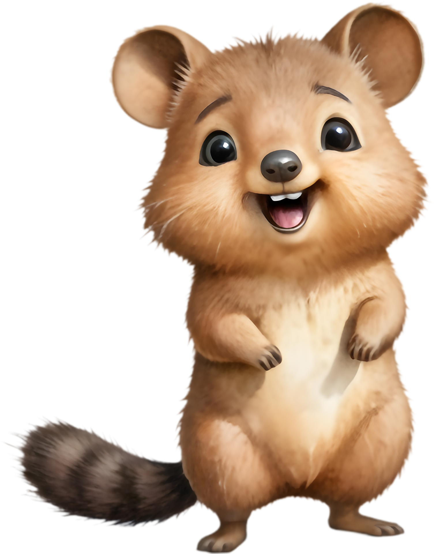 Quokka Cartoon Clipart, Smiling Australian Animal for Cute Graphics ...
