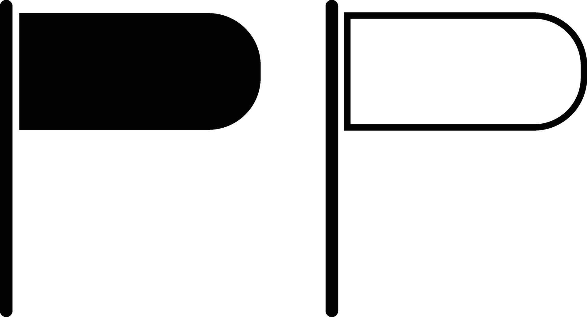 Flag line icon set. Checkered flags, location marker, waving pennant, bookmark, pin minimal ...