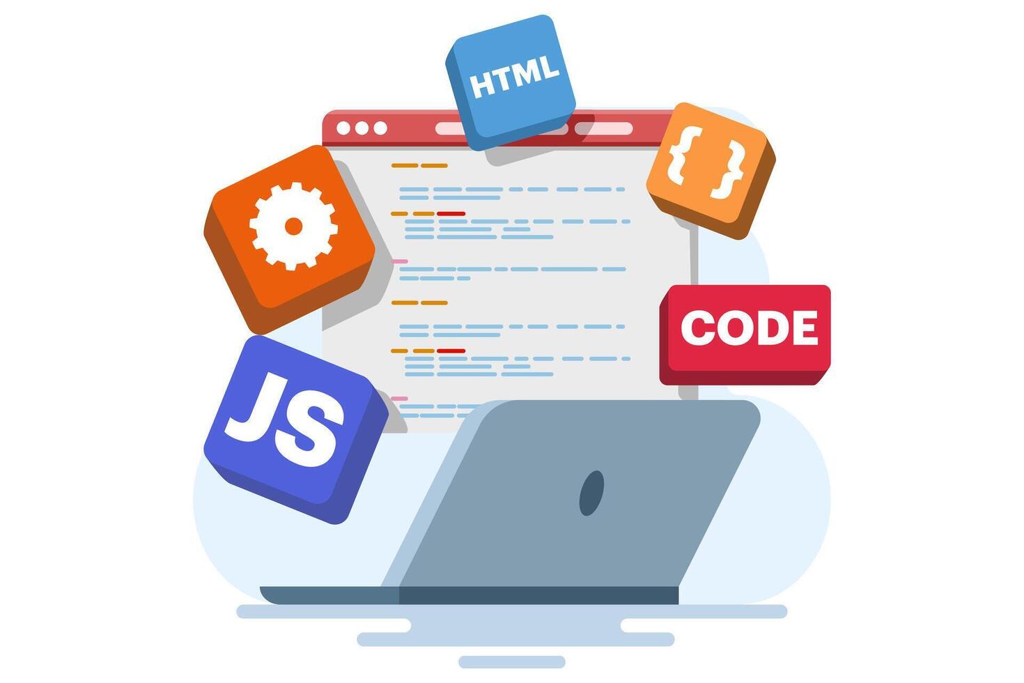 Computer Programming Concept Java Html Symbols Web Design Software Application Design
