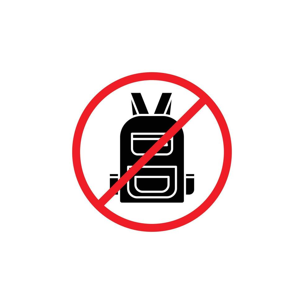 No backpacks allowed sign 49704542 Vector Art at Vecteezy No backpacks allowed sign 49704542 Vector Art at Vecteezy