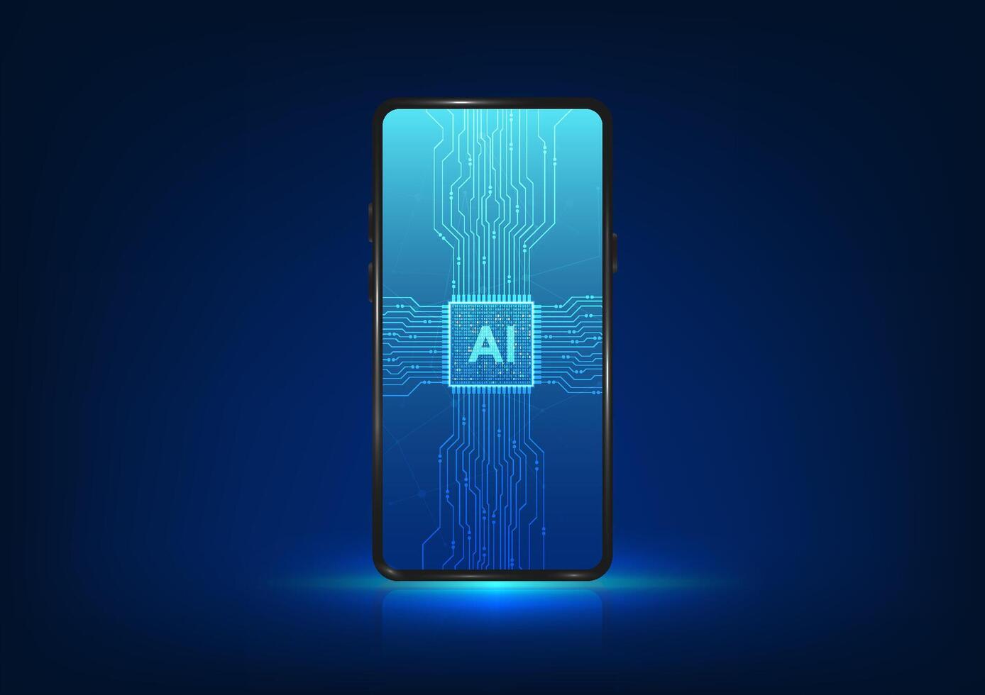 Artificial Intelligence Ai Technology Is Used In Smartphone Systems To