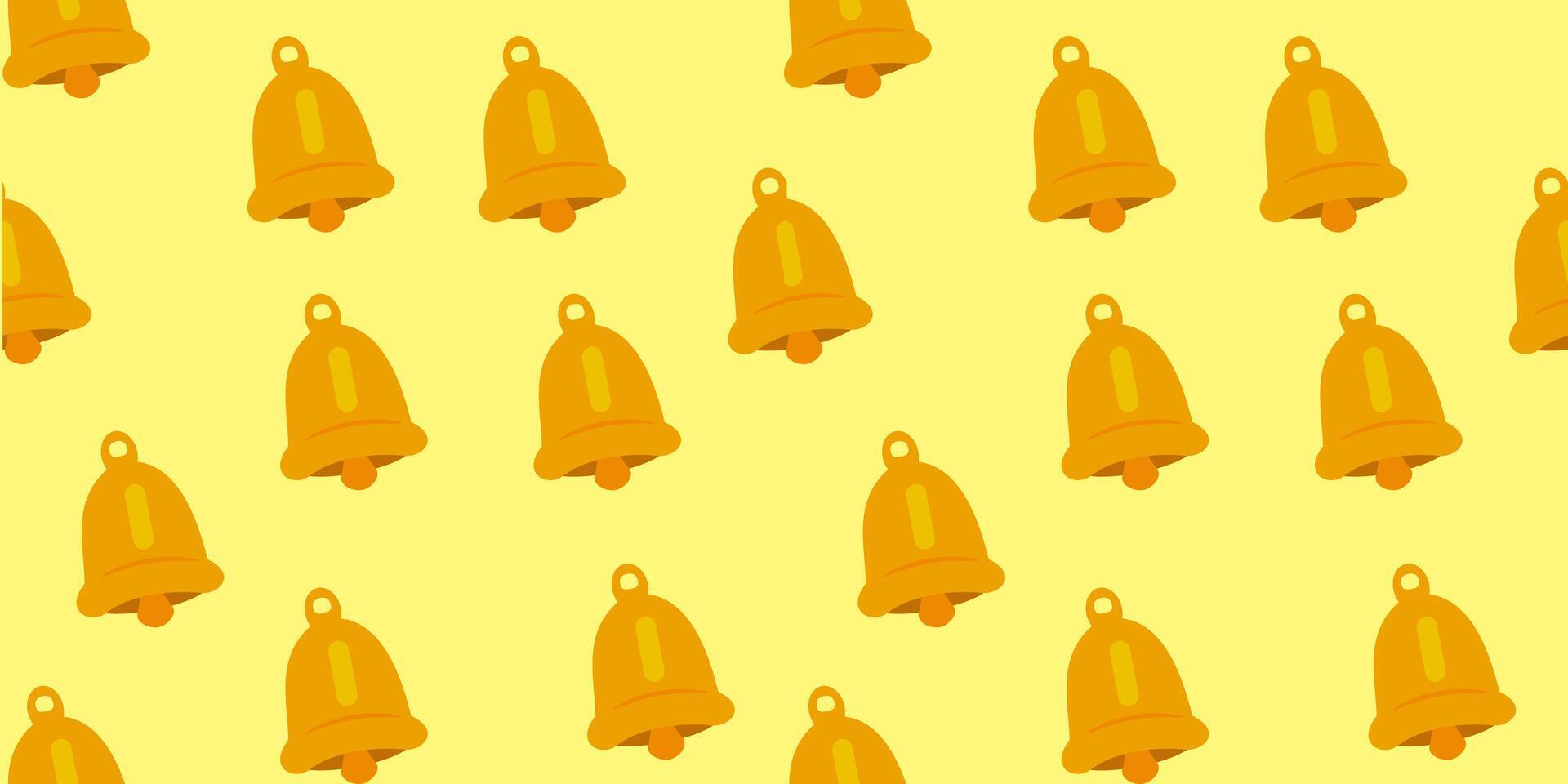 Ringing bell pattern background. bell seamless pattern background. gold ...