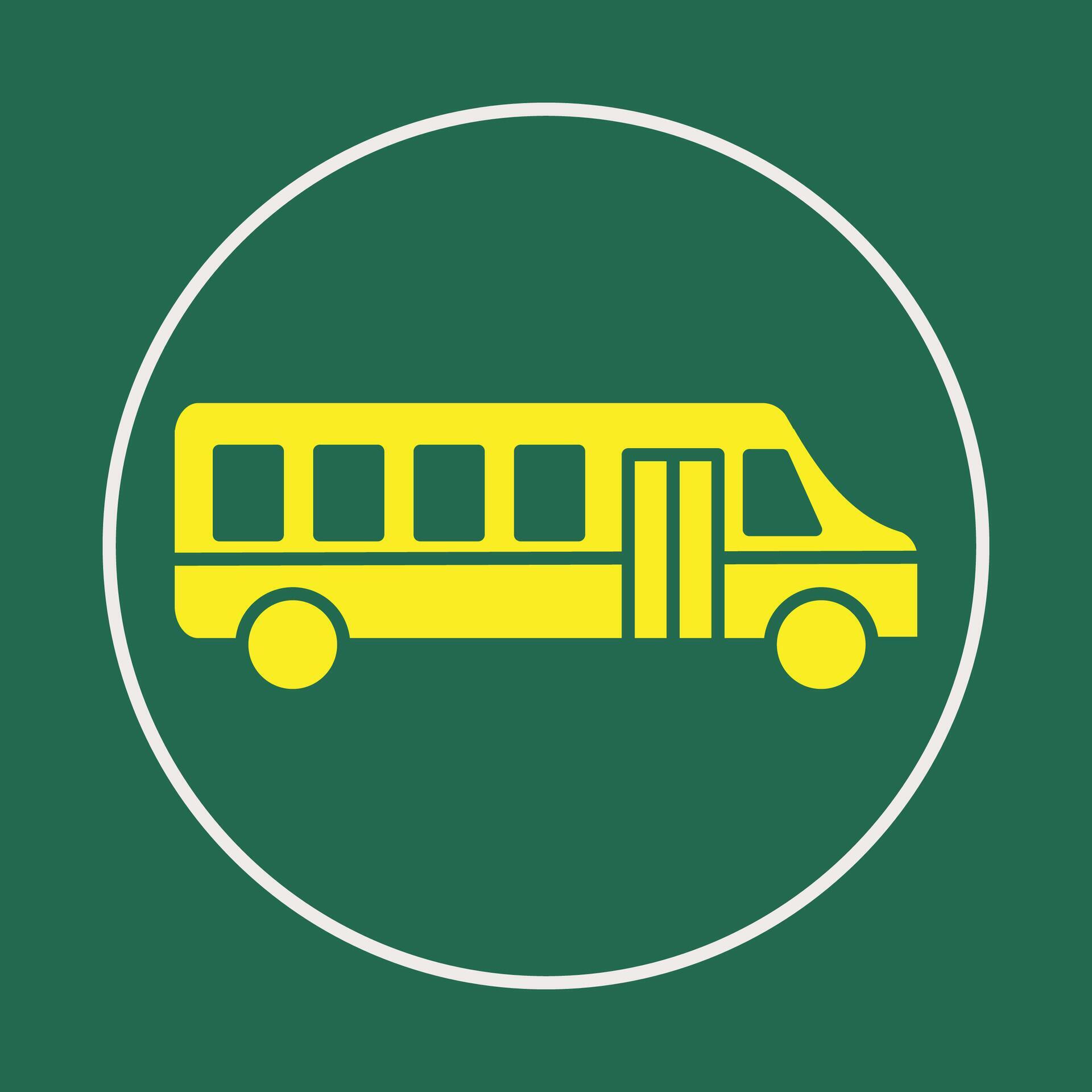 School bus trendy icon nice abstract illustration colorful artwork ... School bus trendy icon nice abstract illustration colorful artwork ...