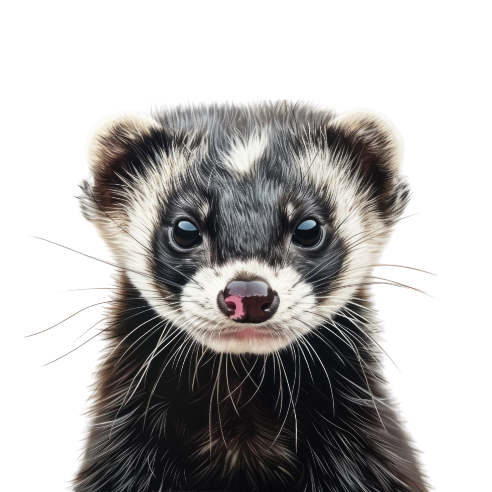 black and white Ferret 49732122 PNG