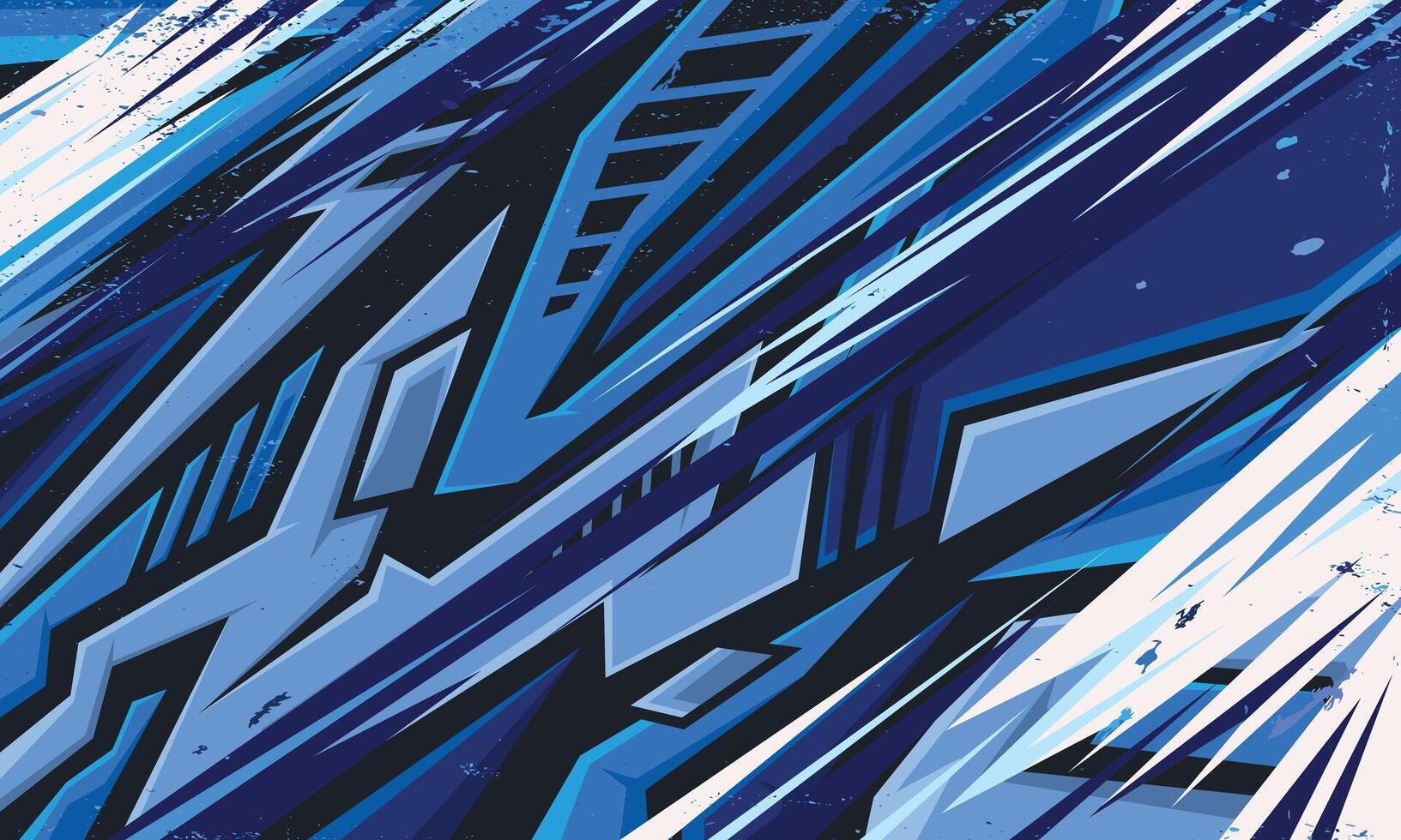 Blue Racing Abstract Geometric Stripes Background Suitable For Car Wrap