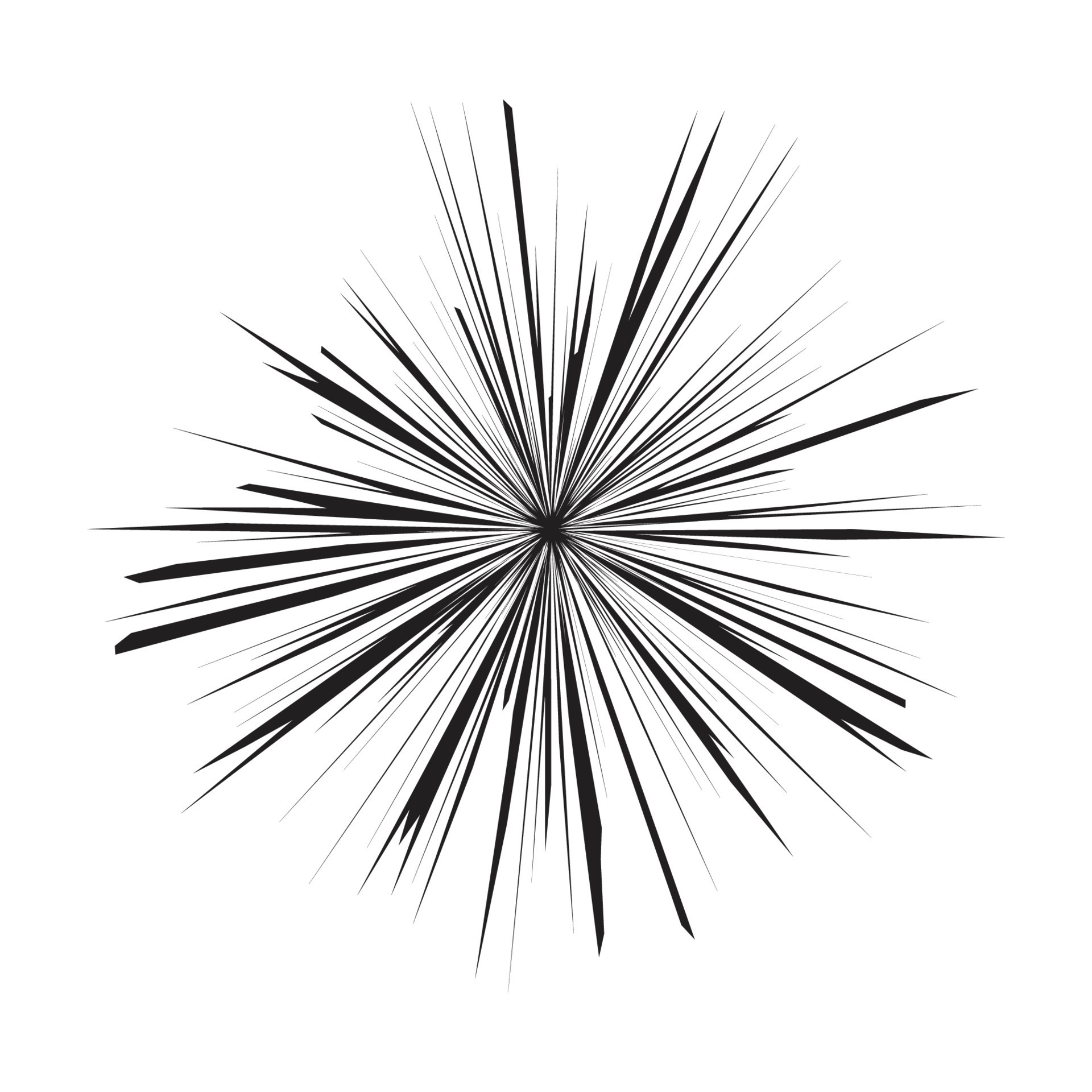 A black and white drawing of a starburst 49744075 Vector Art at Vecteezy