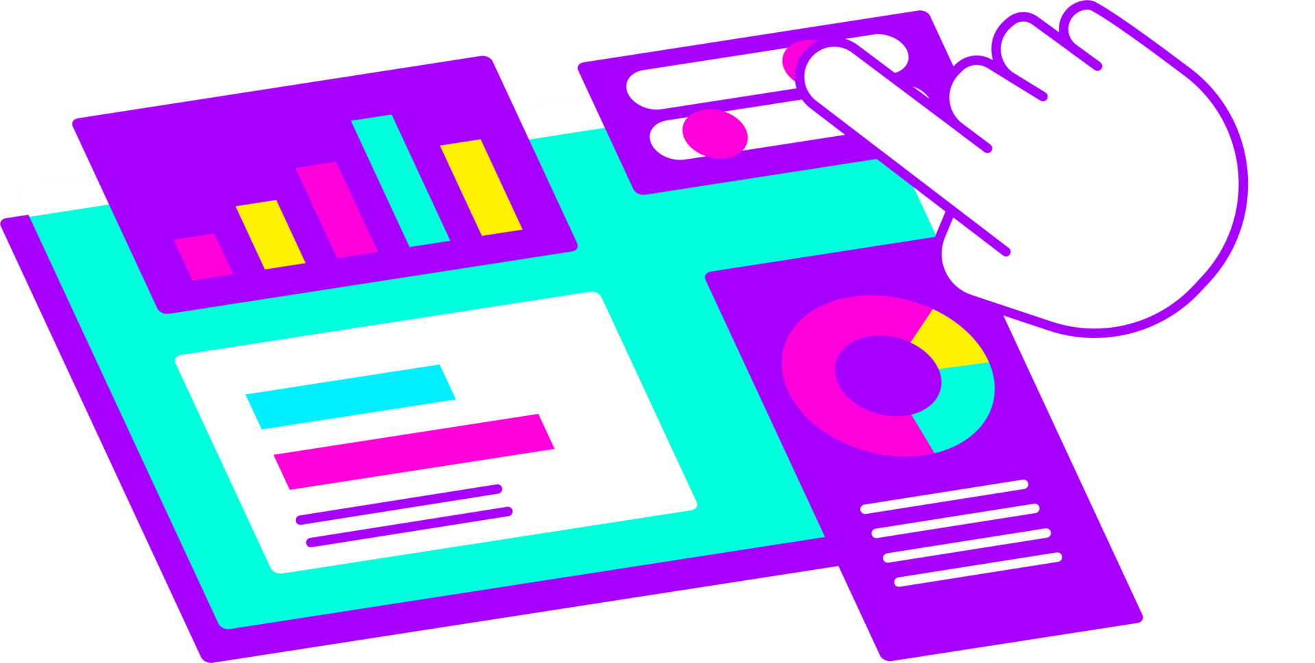Data Analytics Optimization Dashboard With Hand 49767308 Png