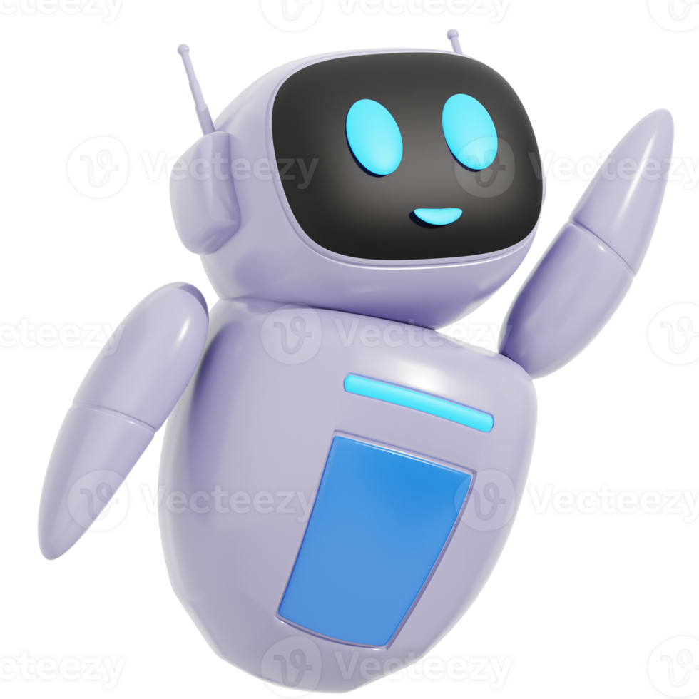 linda 3d robot volador a arriba ilustración 49767349 PNG