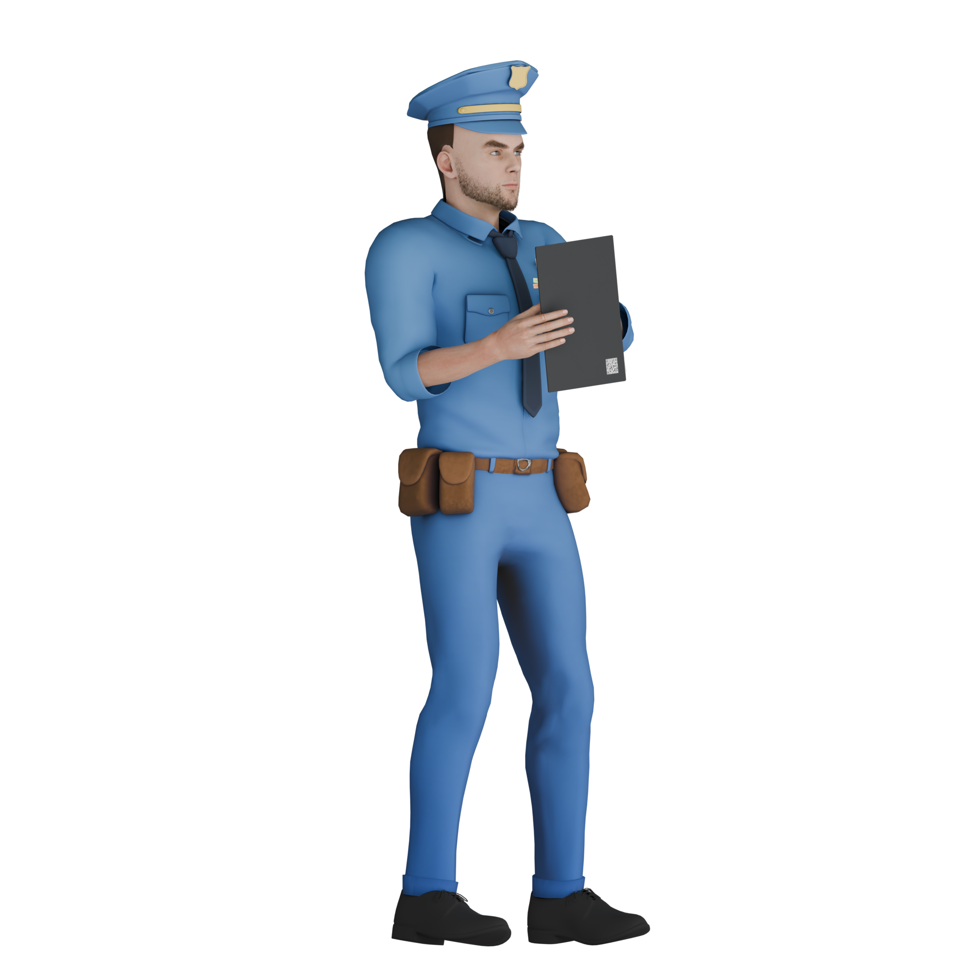 Law Enforcement Male Cartoon Cop A Male Police Officer Standing With