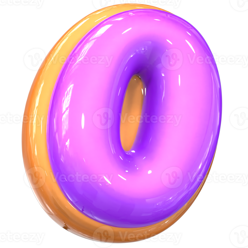 o Letter 3D Rendering 49770155 PNG