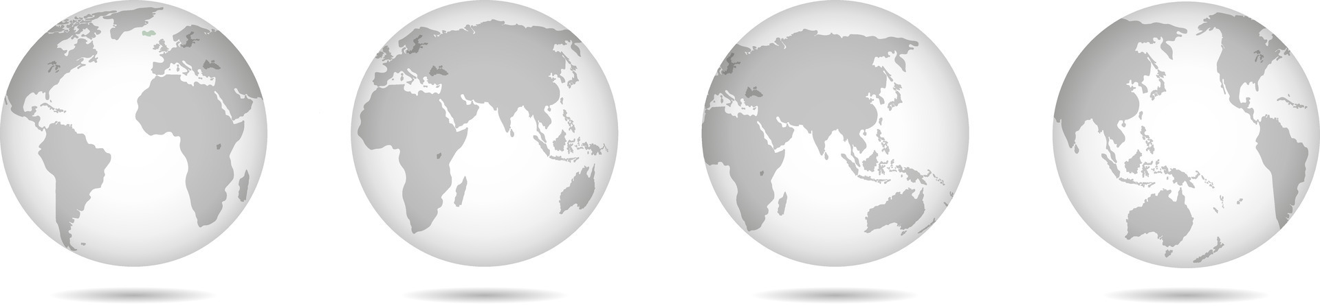 Realista En Forma De Globo Tierra íconos Con Mundo Mapas Perfecto Para