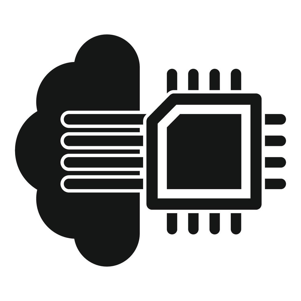 Cloud Computing System Connecting With Data Lines Icon 49779311 Vector