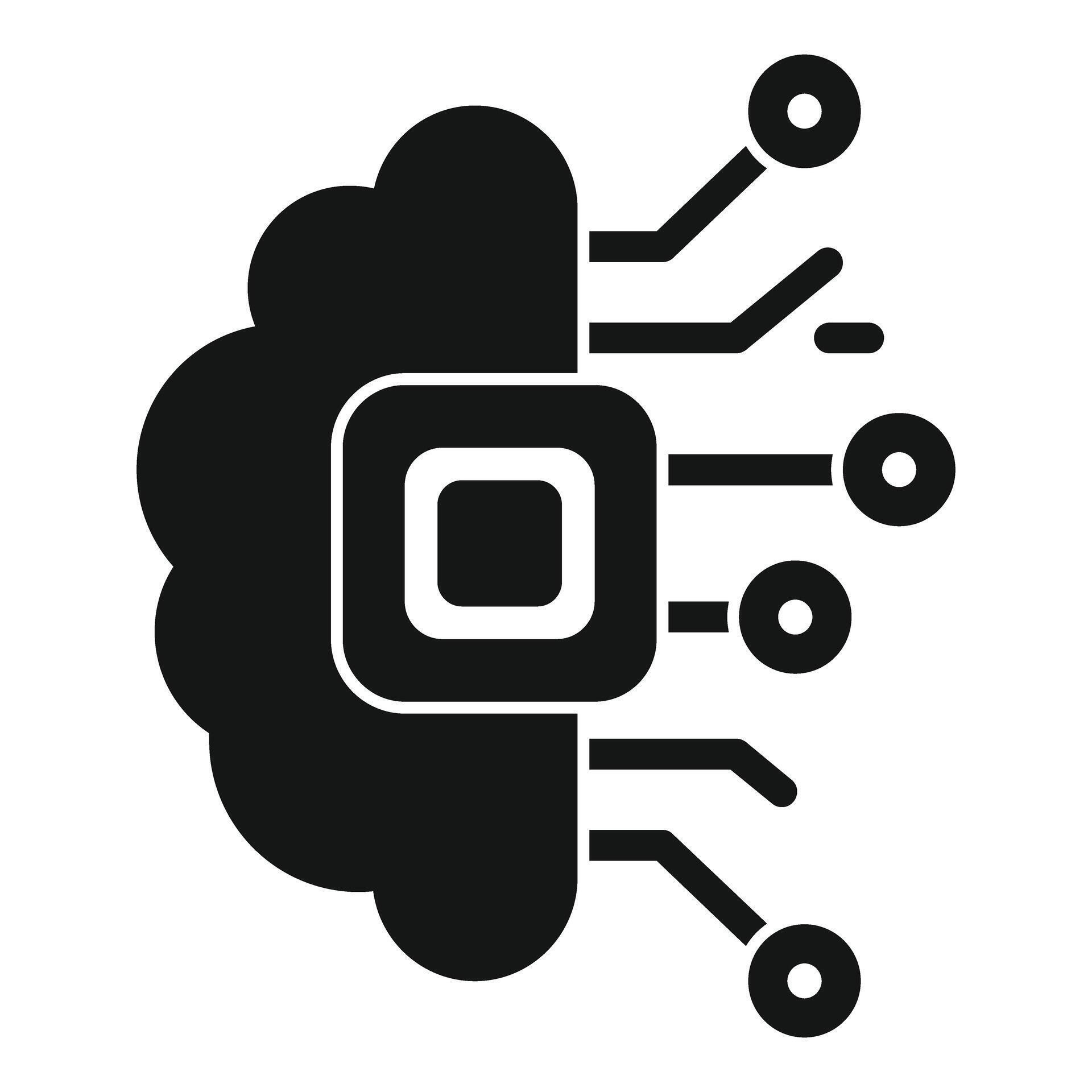 Artificial intelligence cloud computing processing data icon 49779323 Vector Art at Vecteezy