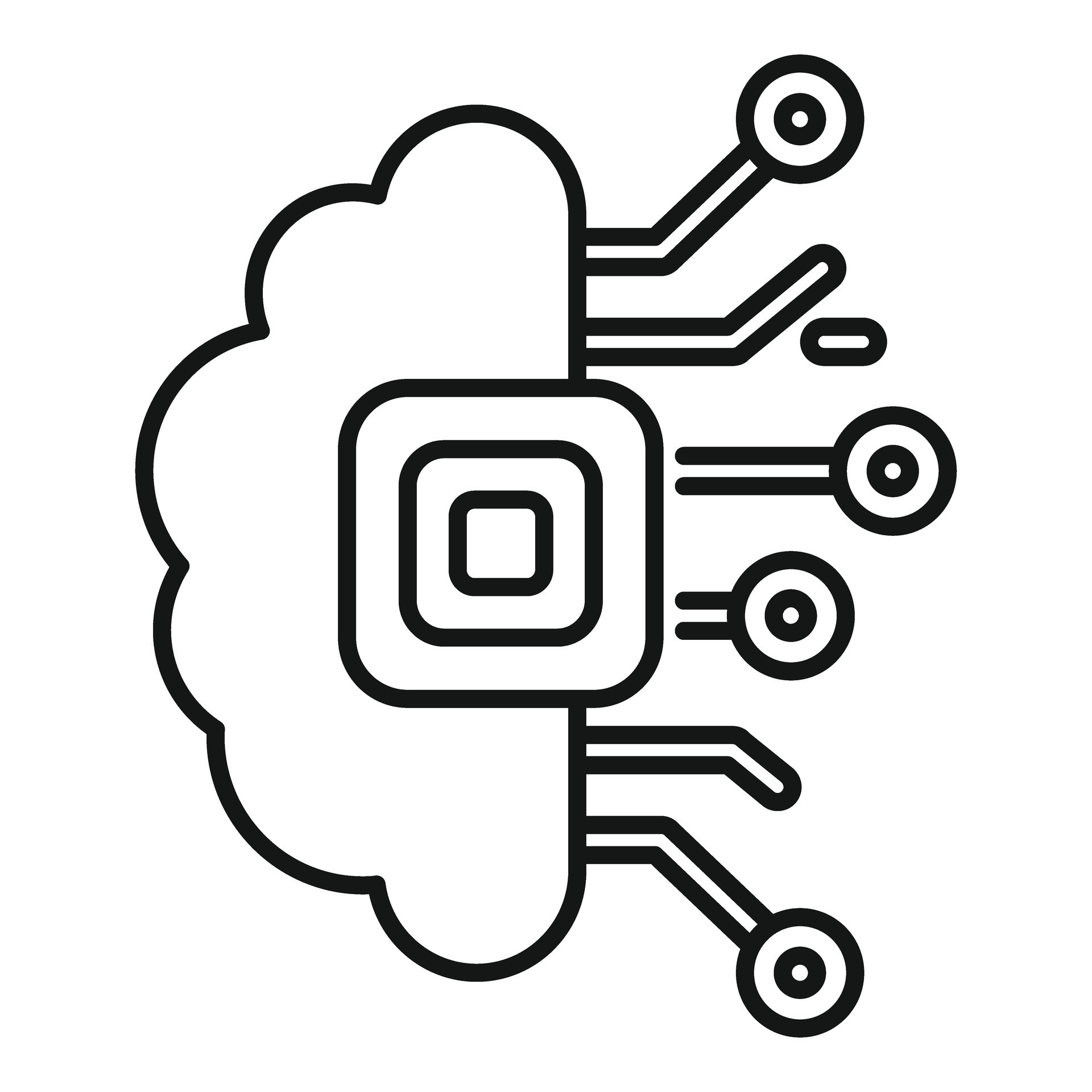Cloud Computing System Connecting To Network Hubs Icon 49779349 Vector
