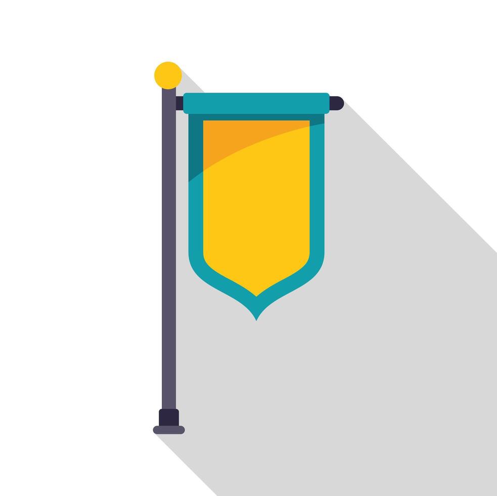 Yellow medieval flag waving on a pole 49779981 Vector Art at Vecteezy