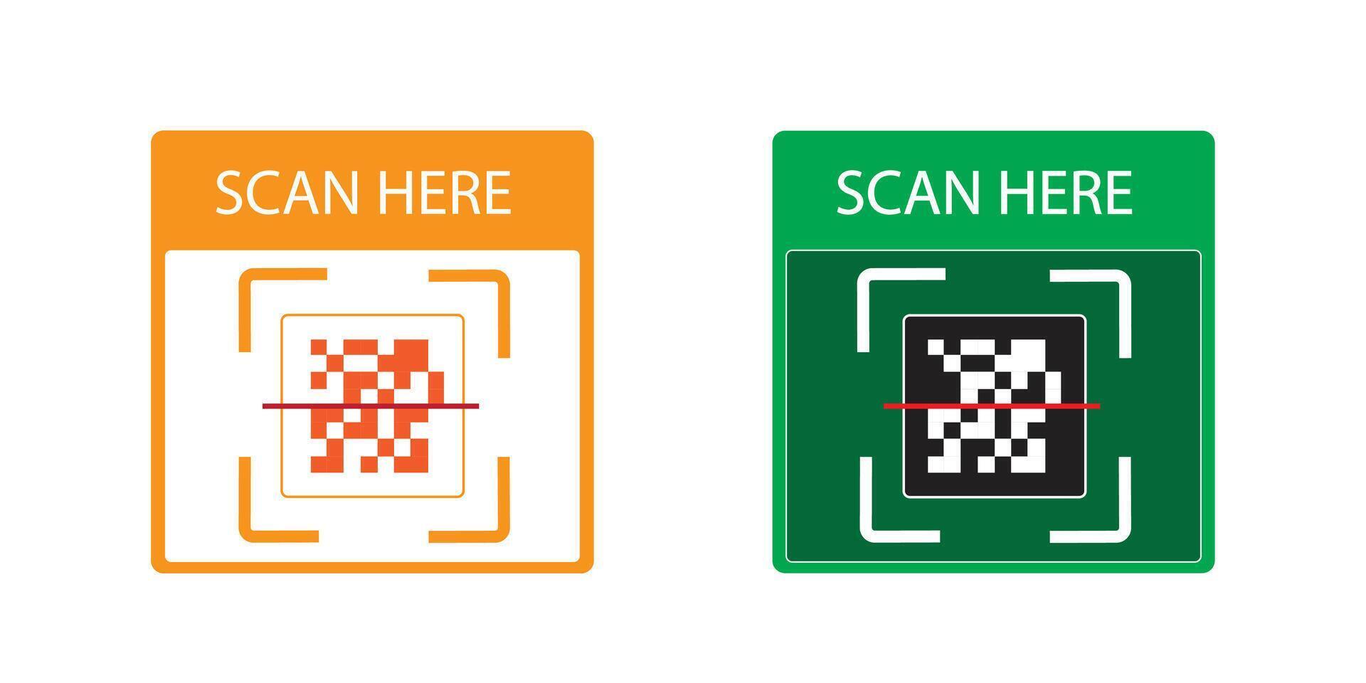 QR Code Scan Label. Scan QR Code icon. Scan Me Text. illustration ...