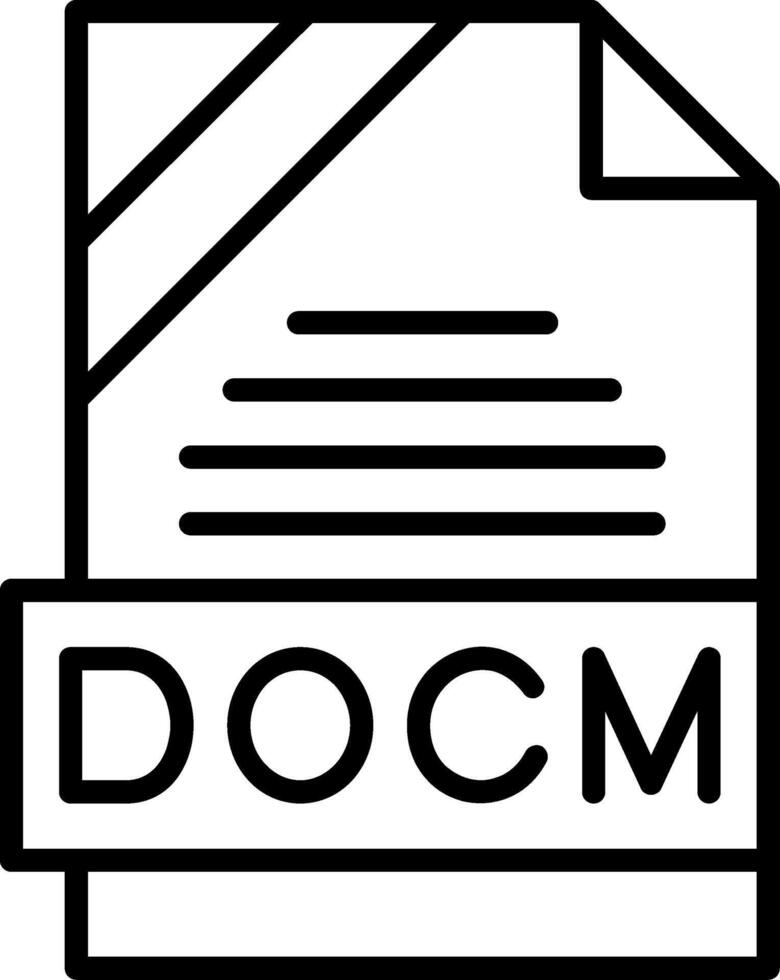 DOCM Icon Design 49790310 Vector Art at Vecteezy