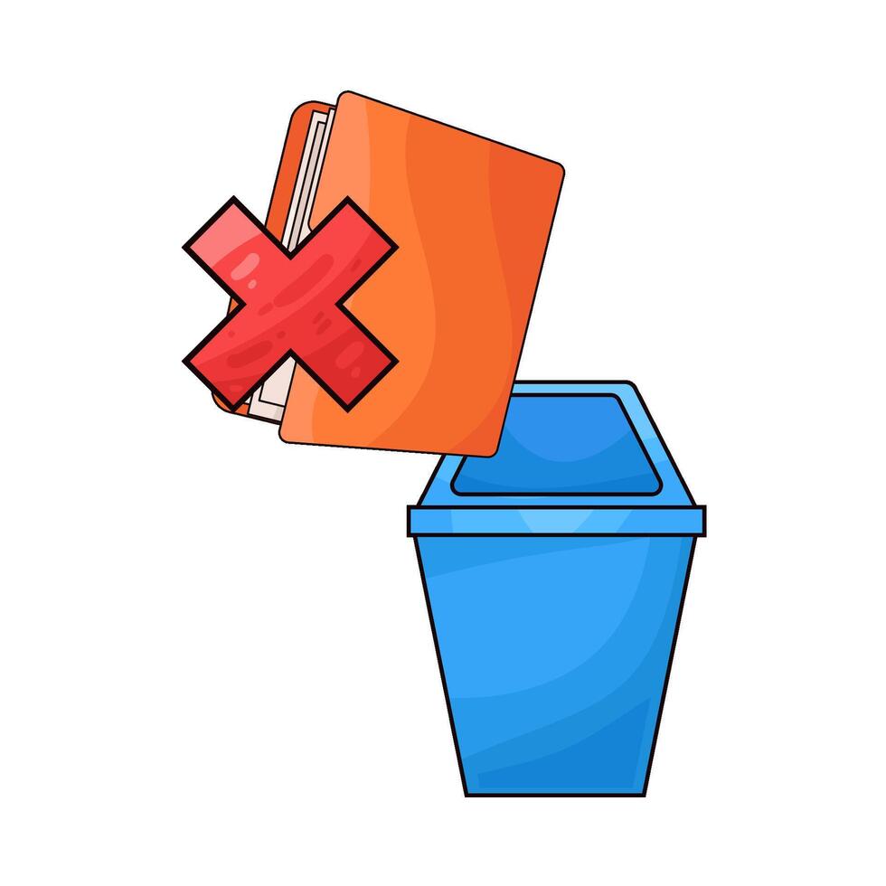 Illustration Of Folder Deletion 49791186 Vector Art At Vecteezy