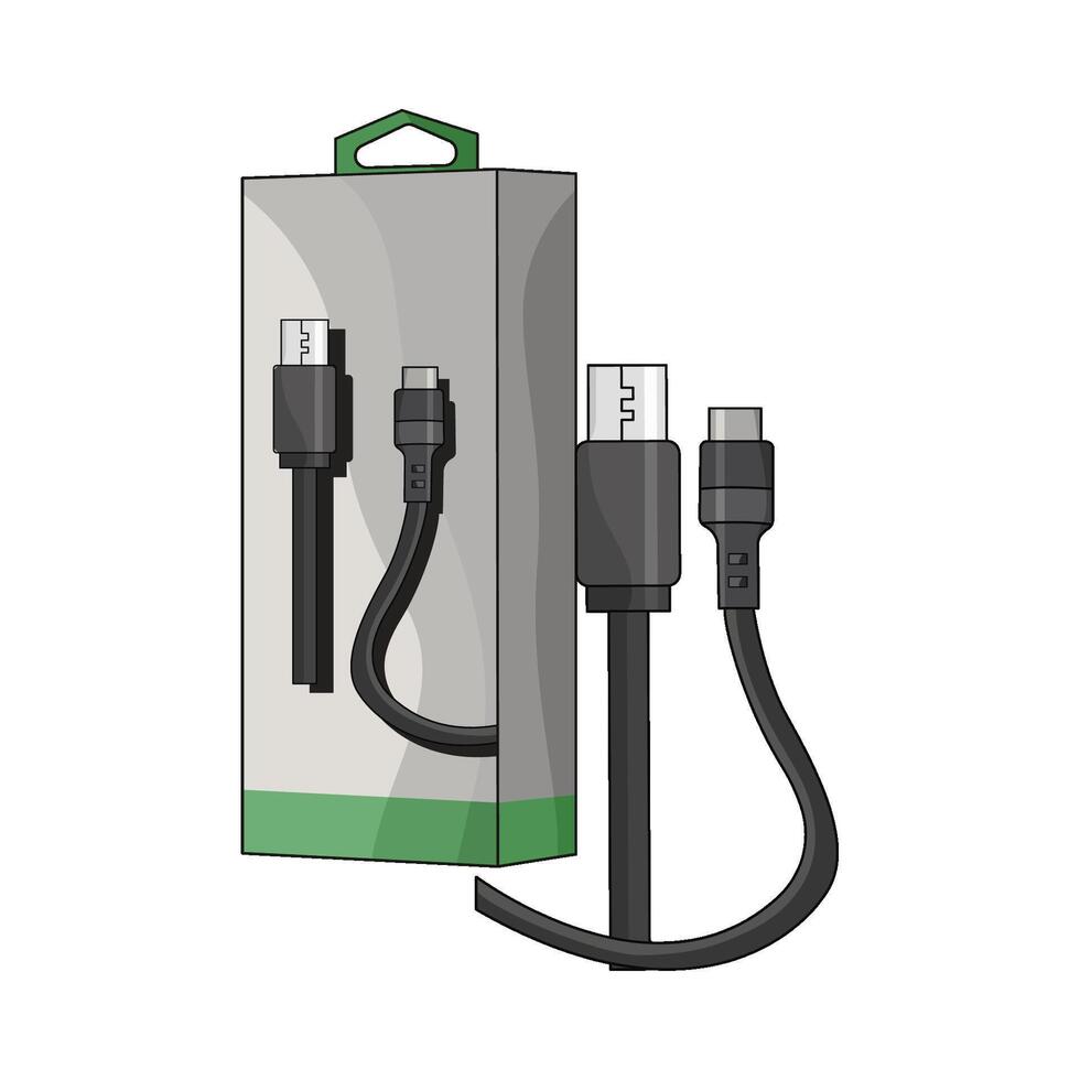 cable connector packaging 49793721 Vector Art at Vecteezy