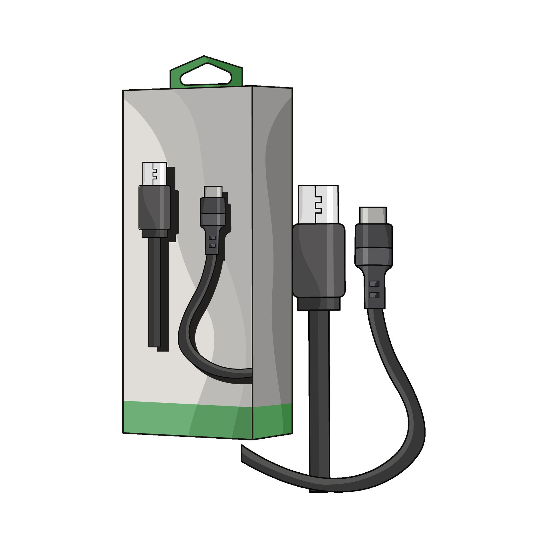 cable connector packaging 49793721 Vector Art at Vecteezy