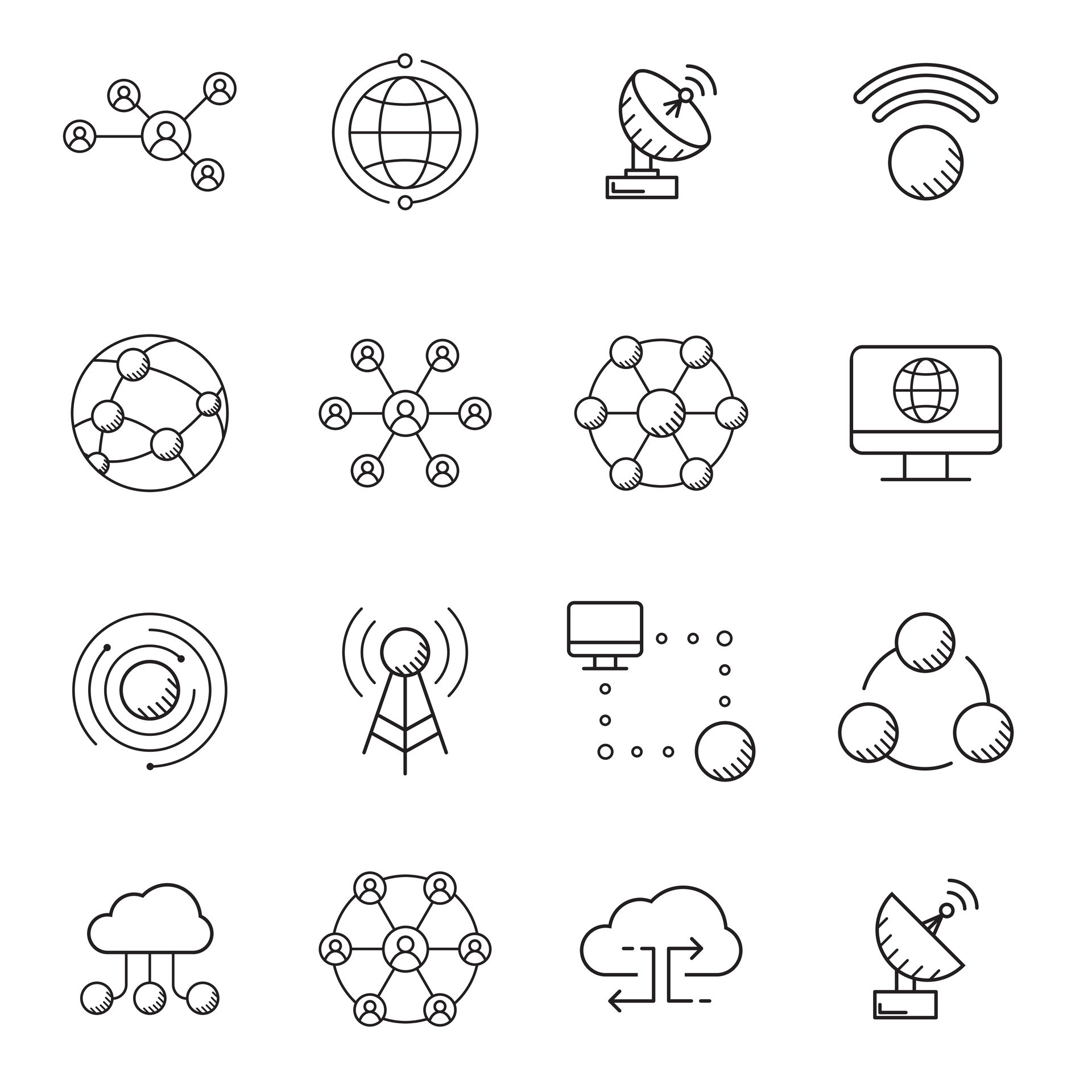 Set Of Big Data Database Cloud Computing Network 49795491 Vector Art At Vecteezy
