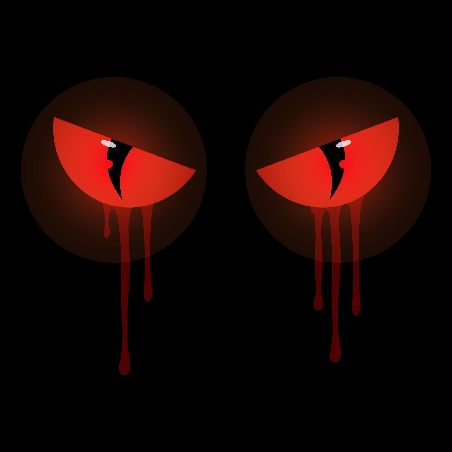 Red evil eyes in the dark, spooky scary eyes in the dark, monster eyes Halloween 49806849 Vector ...