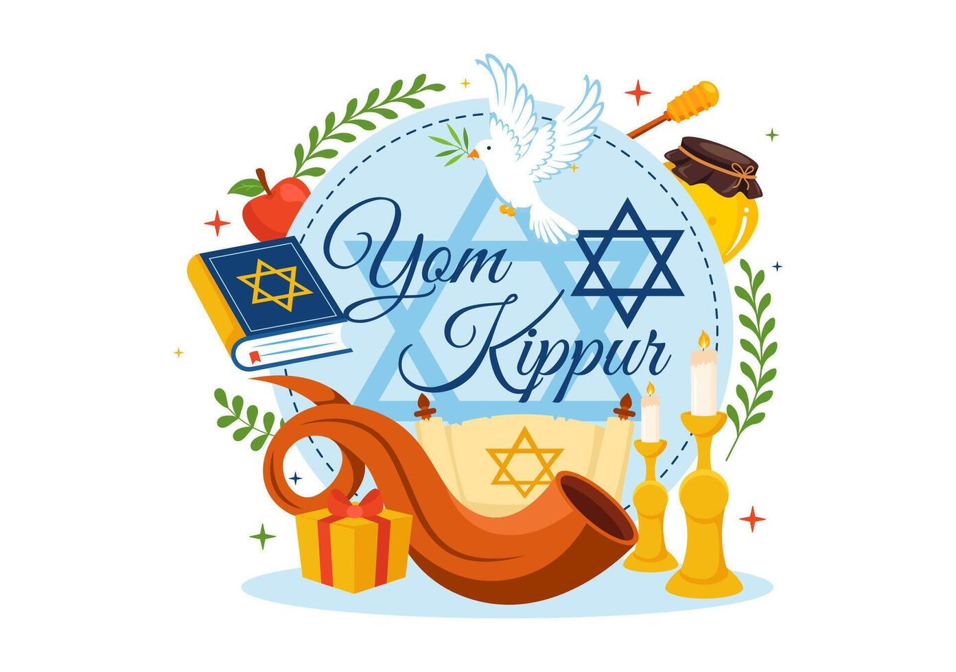 Blessed Yom Kippur Wishes Illustration for Jewish Day of Atonement 49810386 Vector Art at Vecteezy