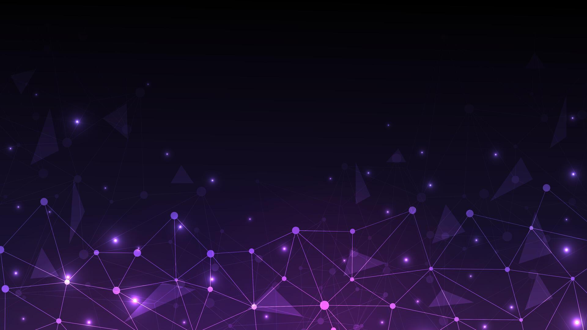 Digital technology future Ai big data blue purple background, interconnection network. 49815833 ...