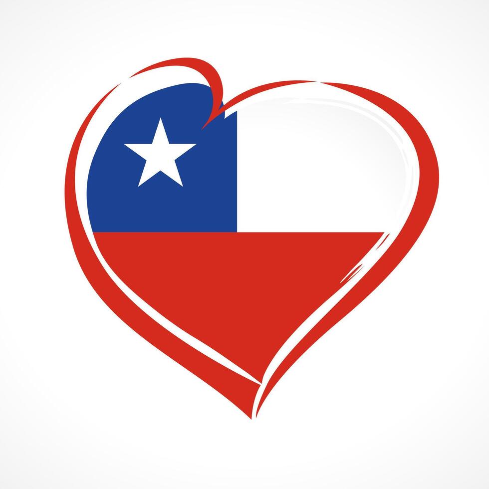 Chilean creative heart label, love Chile symbol 49816663 Vector Art at ...