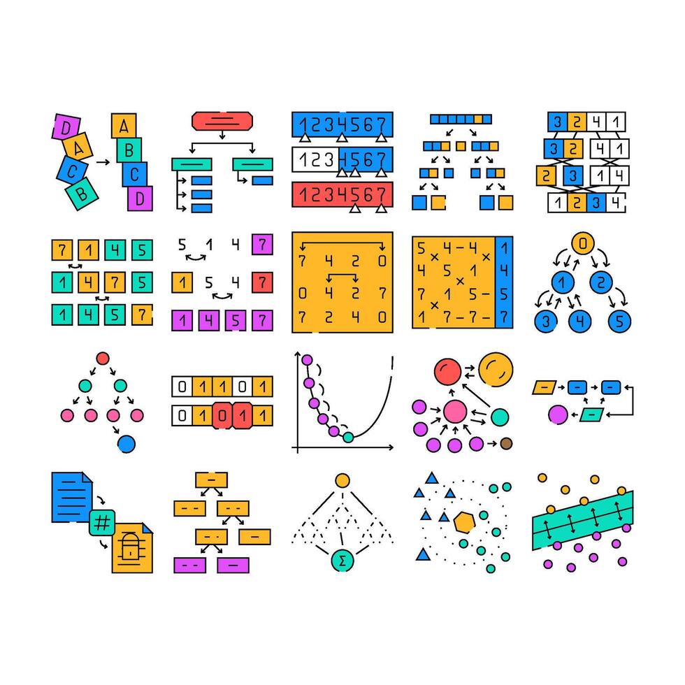 sorting algorithm data filter icons set 49817393 Vector Art at Vecteezy sorting algorithm data filter icons set 49817393 Vector Art at Vecteezy