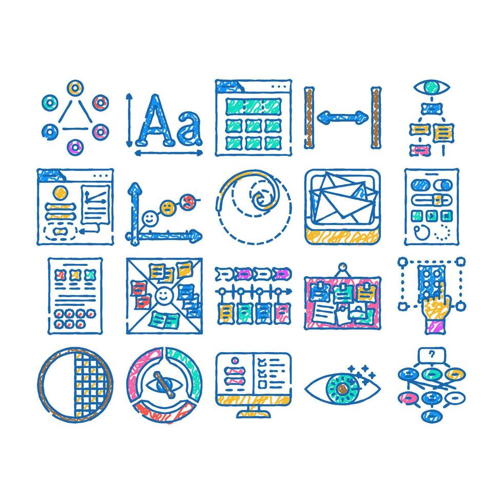 ux ui design app website icon hand drawn 49818034 Vector Art at Vecteezy