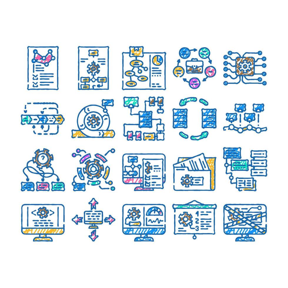 System Analyst Data Business Icon Hand Drawn 49818074 Vector Art At