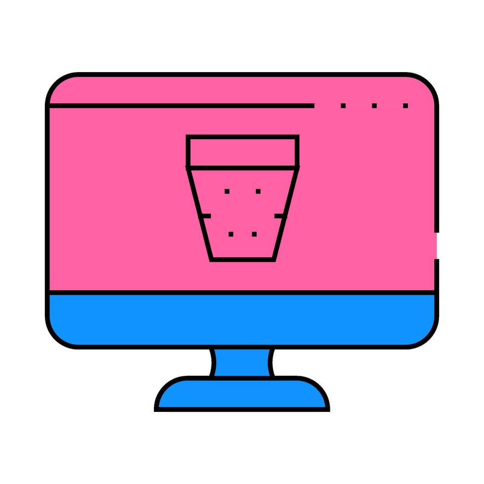 Delete Digital Information Operating System Icon Color Illustration