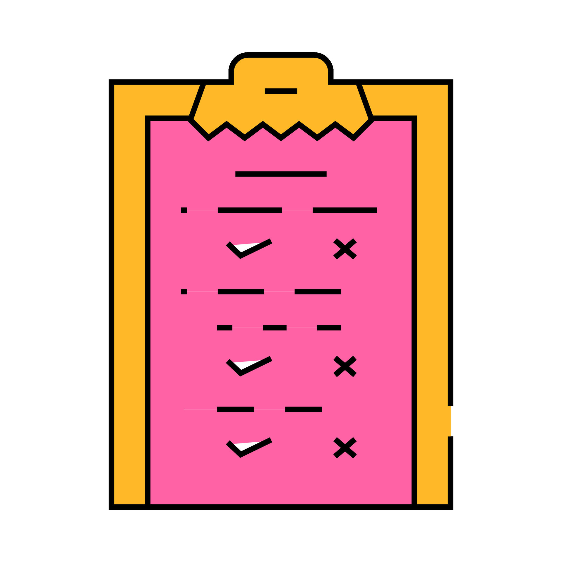 check list or questionnaire call center icon color illustration ...