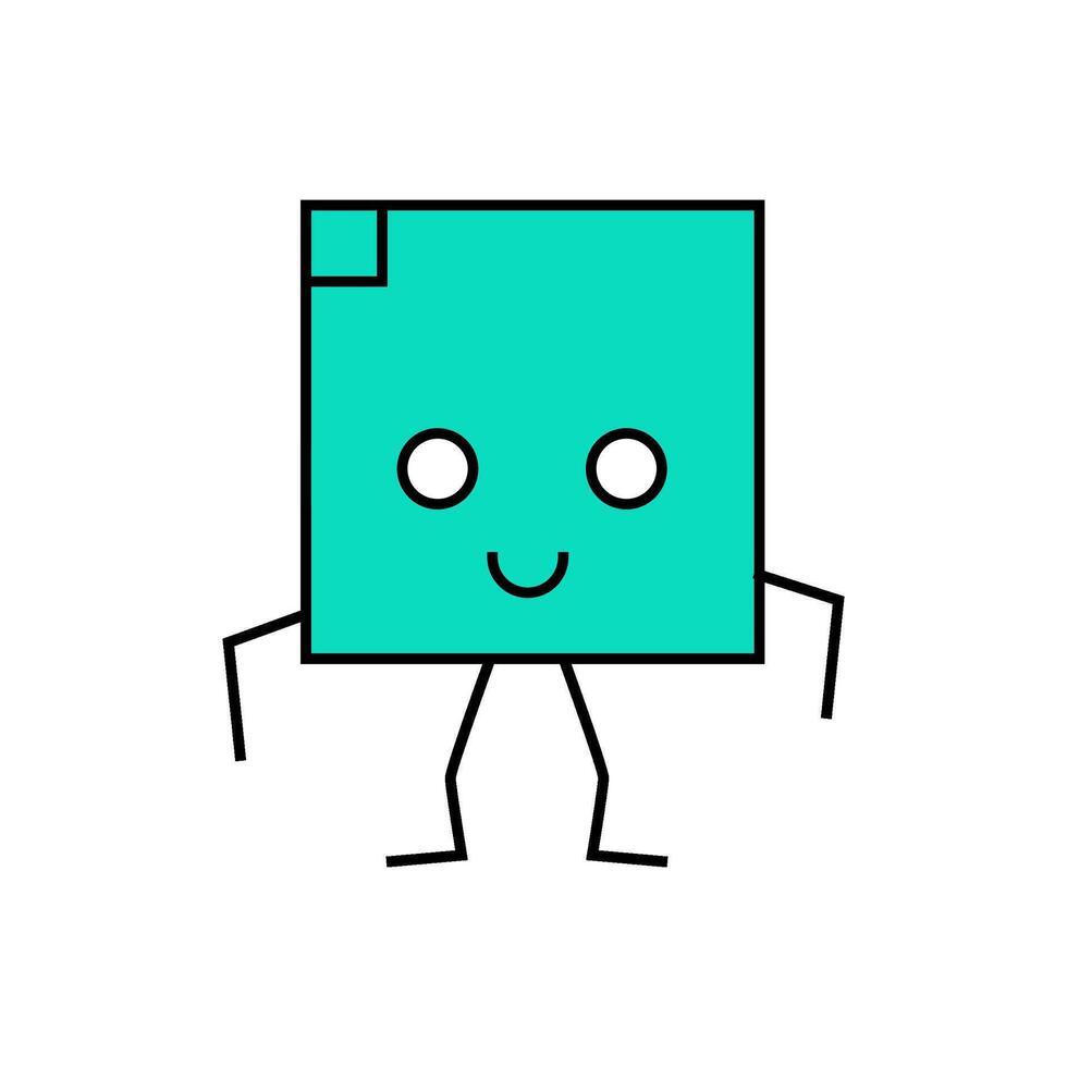 square geometric shape character icon color illustration 49825319 ... square geometric shape character icon color illustration 49825319 ...