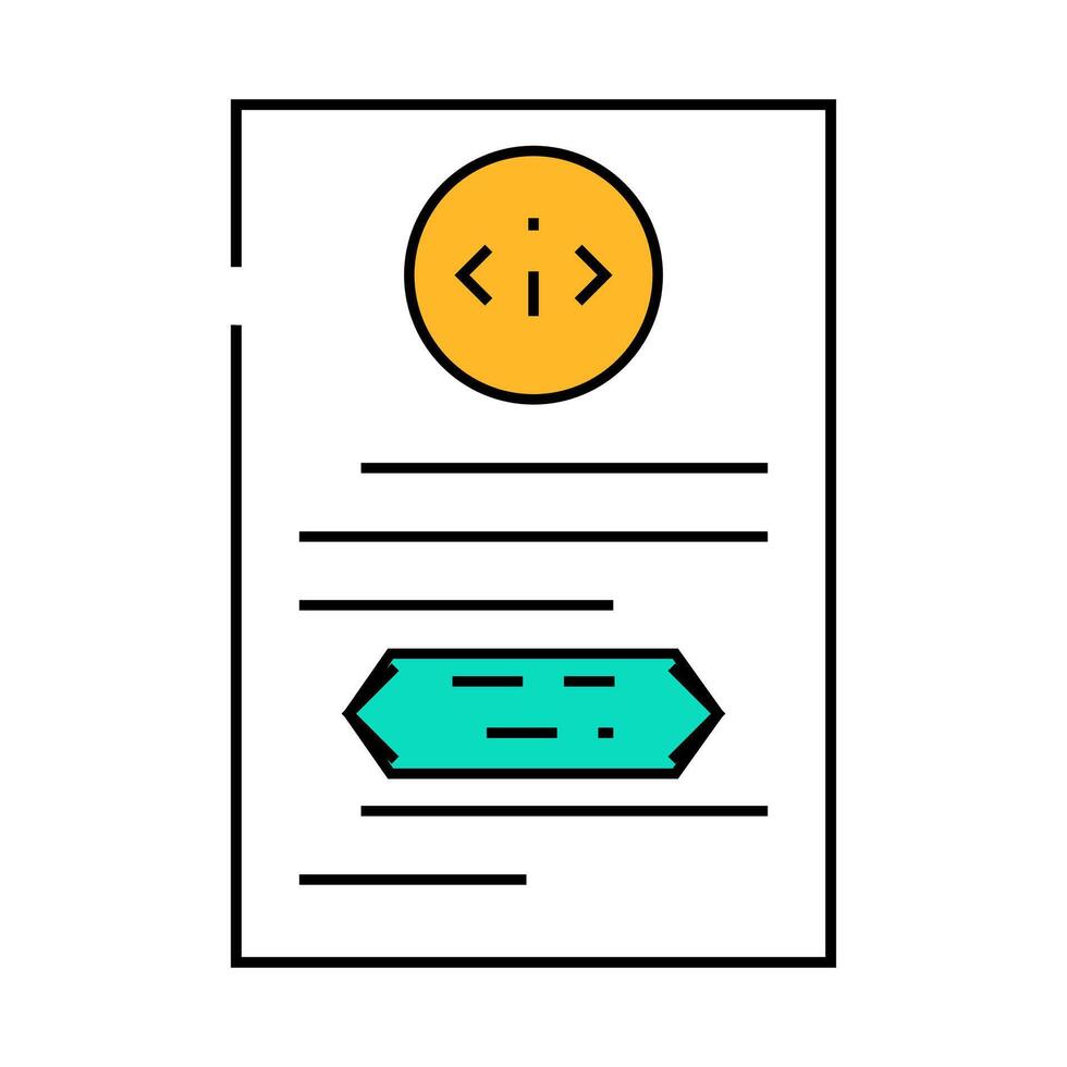 Software Documentation Icon Color Illustration 49827809 Vector Art At