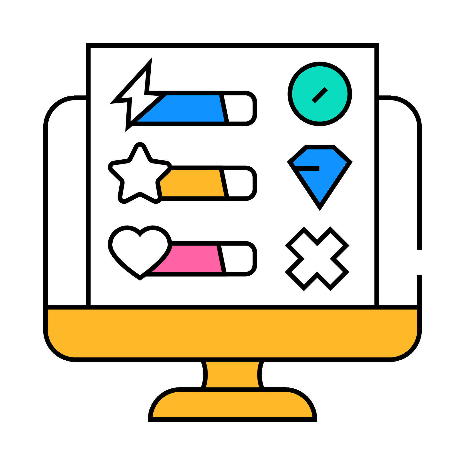 user interface design game development icon color illustration 49828237 ... user interface design game development icon color illustration 49828237 ...