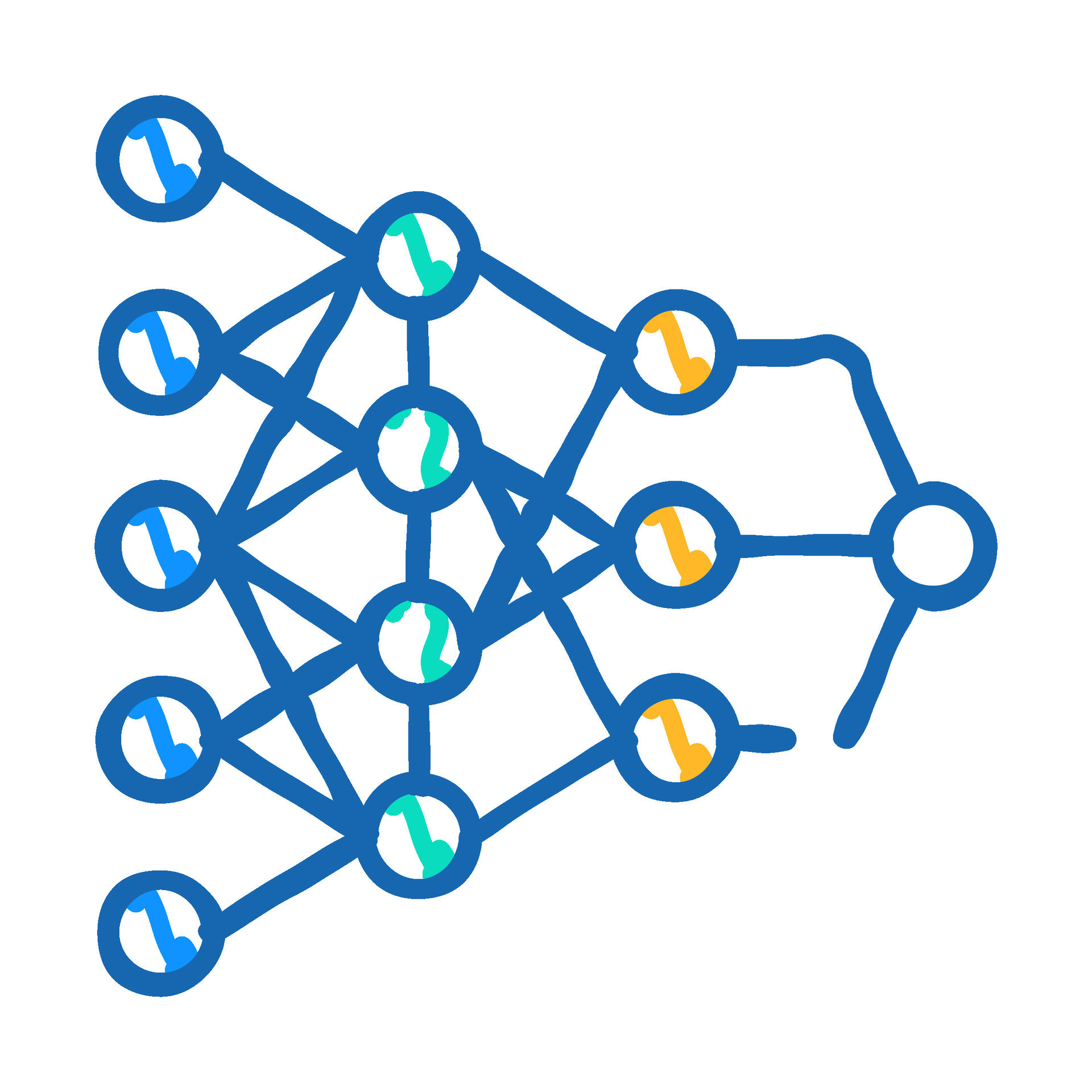program hierarchy artificial intelligence icon doodle illustration ...