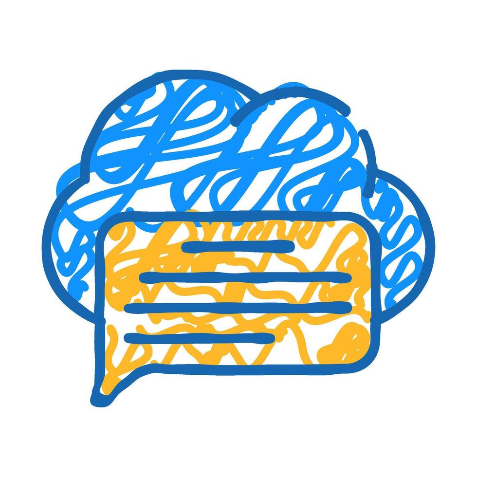 messaging cloud storage icon doodle illustration 49830781 Vector Art at ...