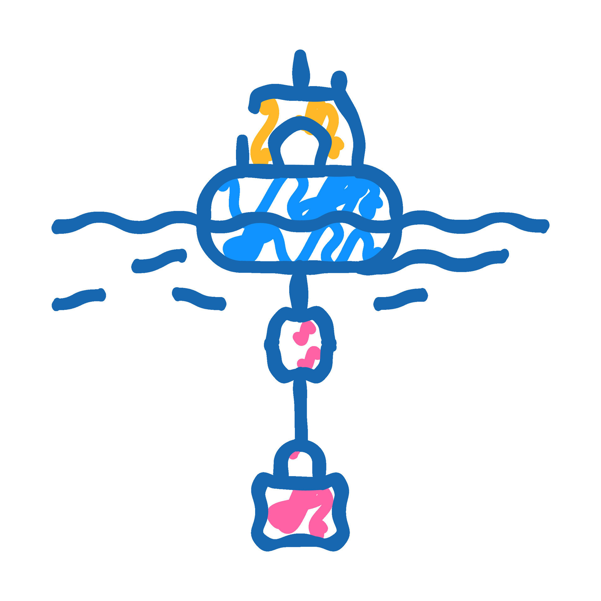 floating generator tidal power plant icon doodle illustration 49831757 ...