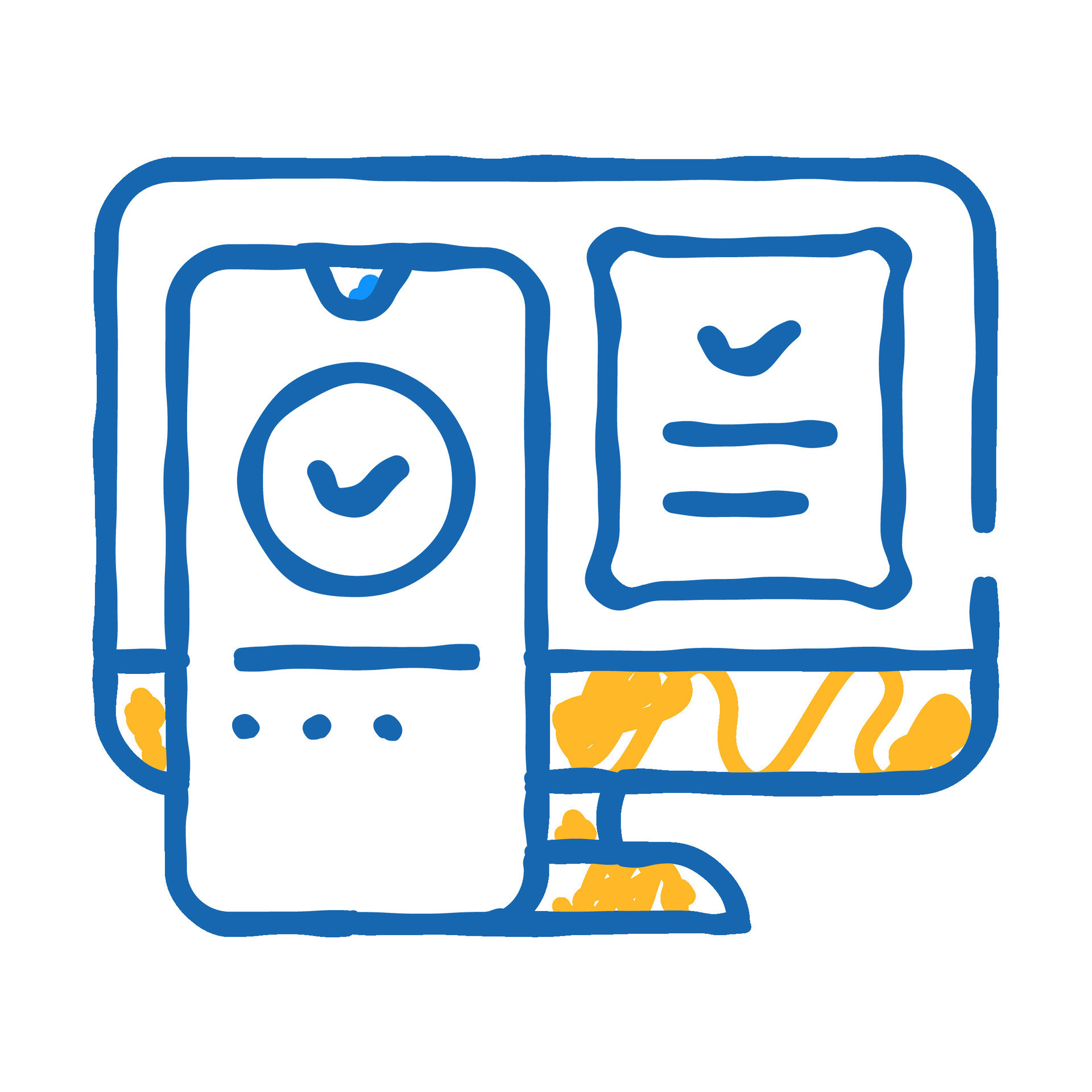 Two Step Authentication Icon Doodle Illustration 49837271 Vector Art At