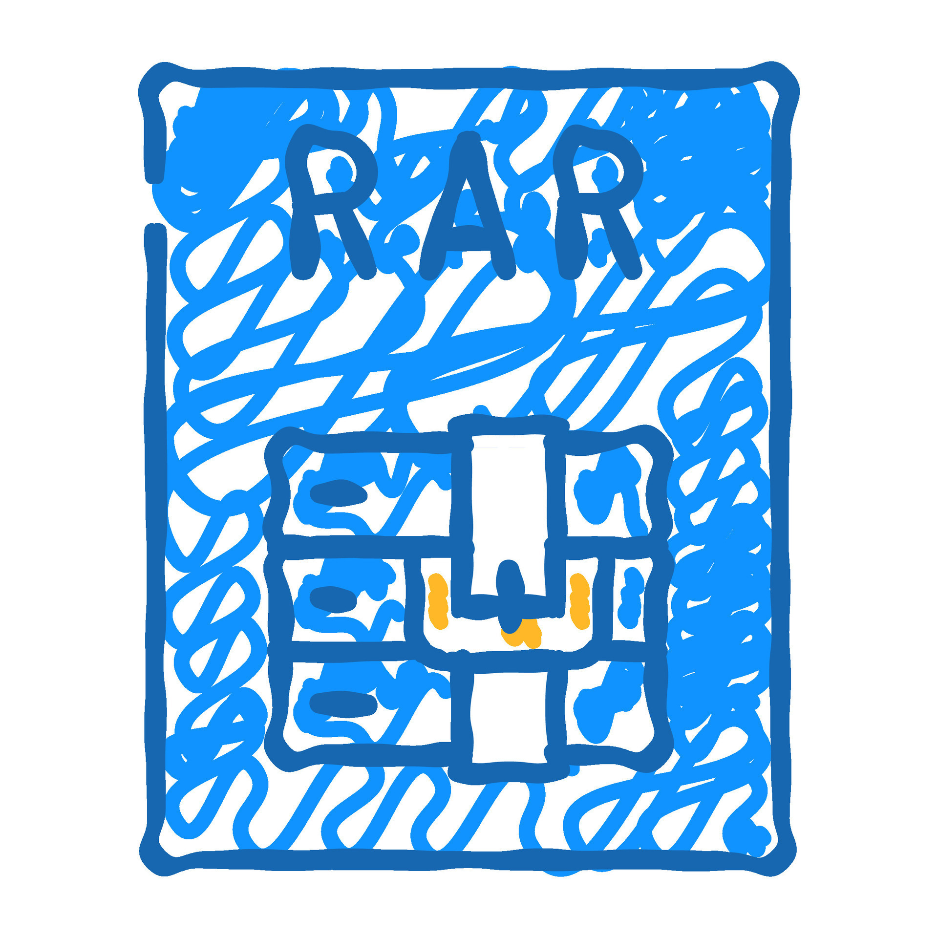 Rar File Format Document Icon Doodle Illustration 49837985 Vector Art