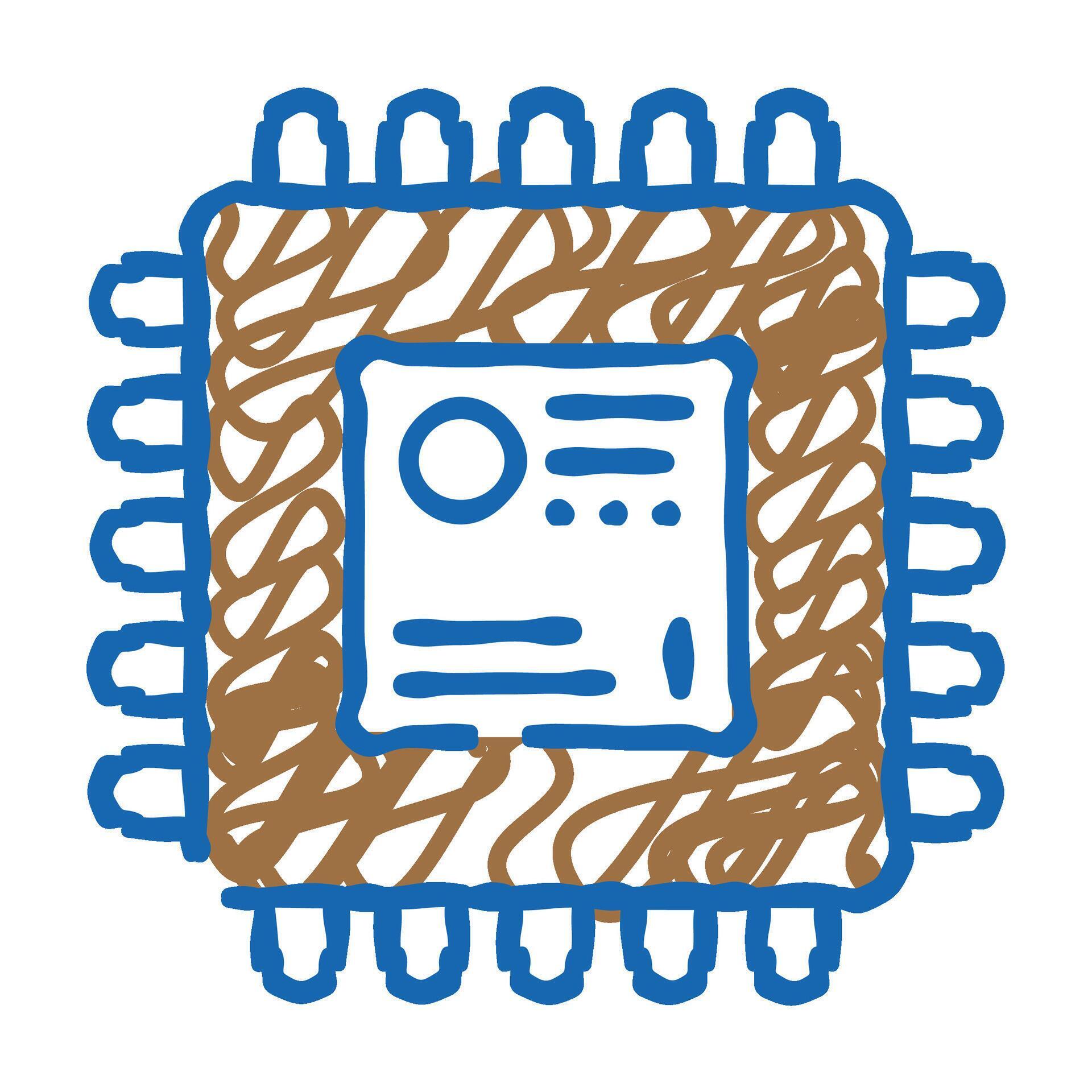 microcontroller electronic component icon doodle illustration 49838874 Vector Art at Vecteezy