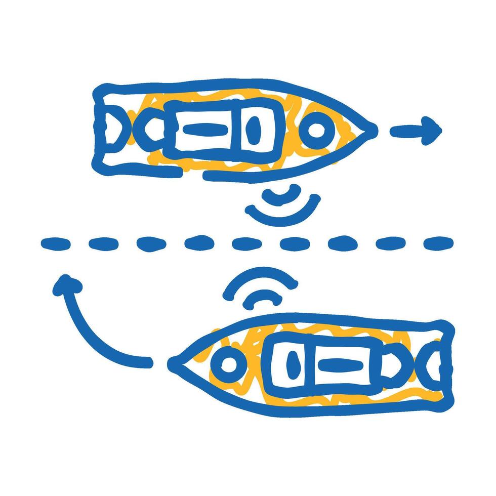 Ship Collision Avoidance Systems Icon Doodle Illustration 49840124 Vector Art At Vecteezy